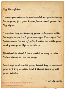 God's Promises for Supplying our Needs